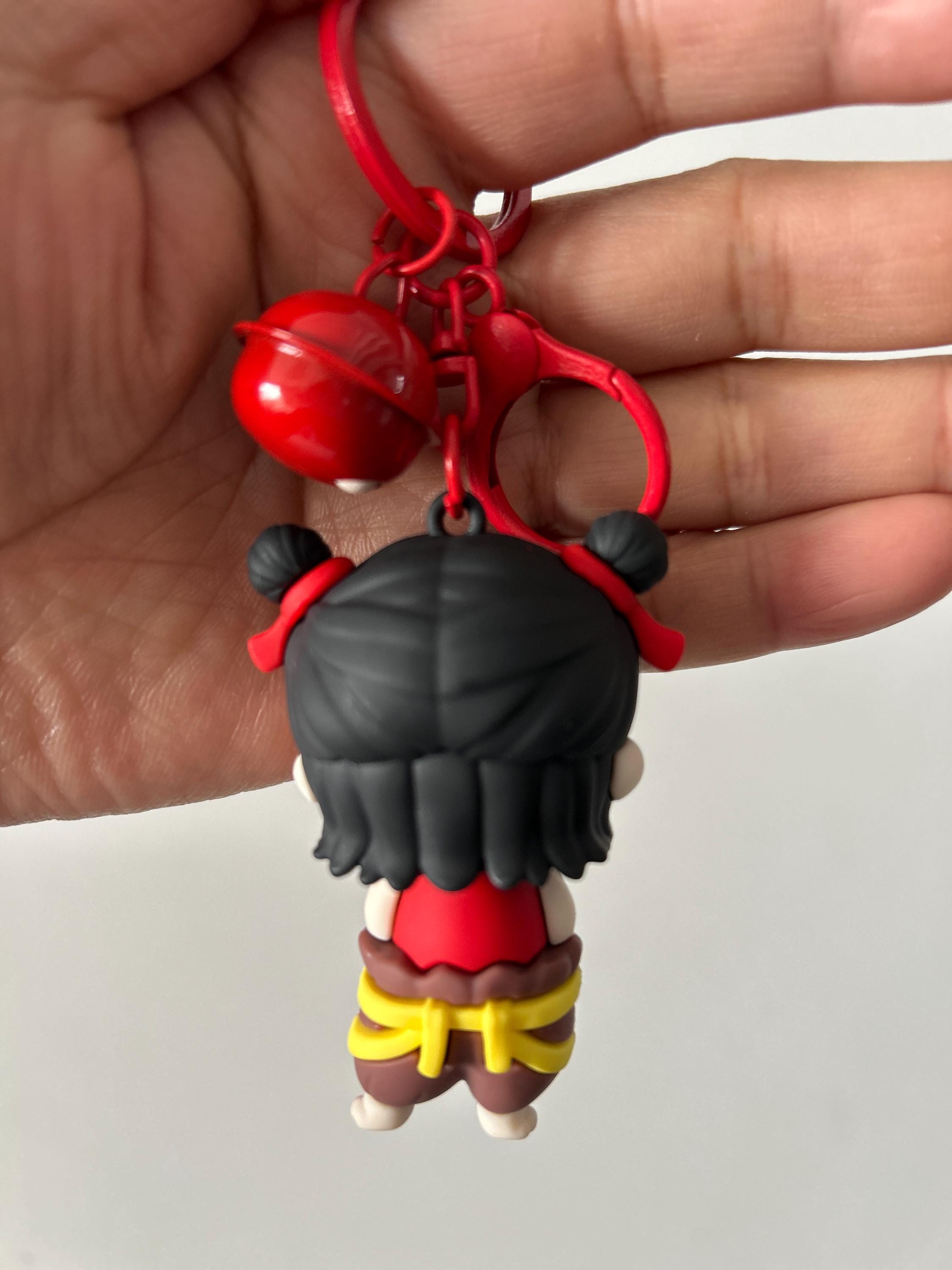 Nezha 2 Cartoon Character Nezha and Aobing Keychain Pendant Silicone 3D ...
