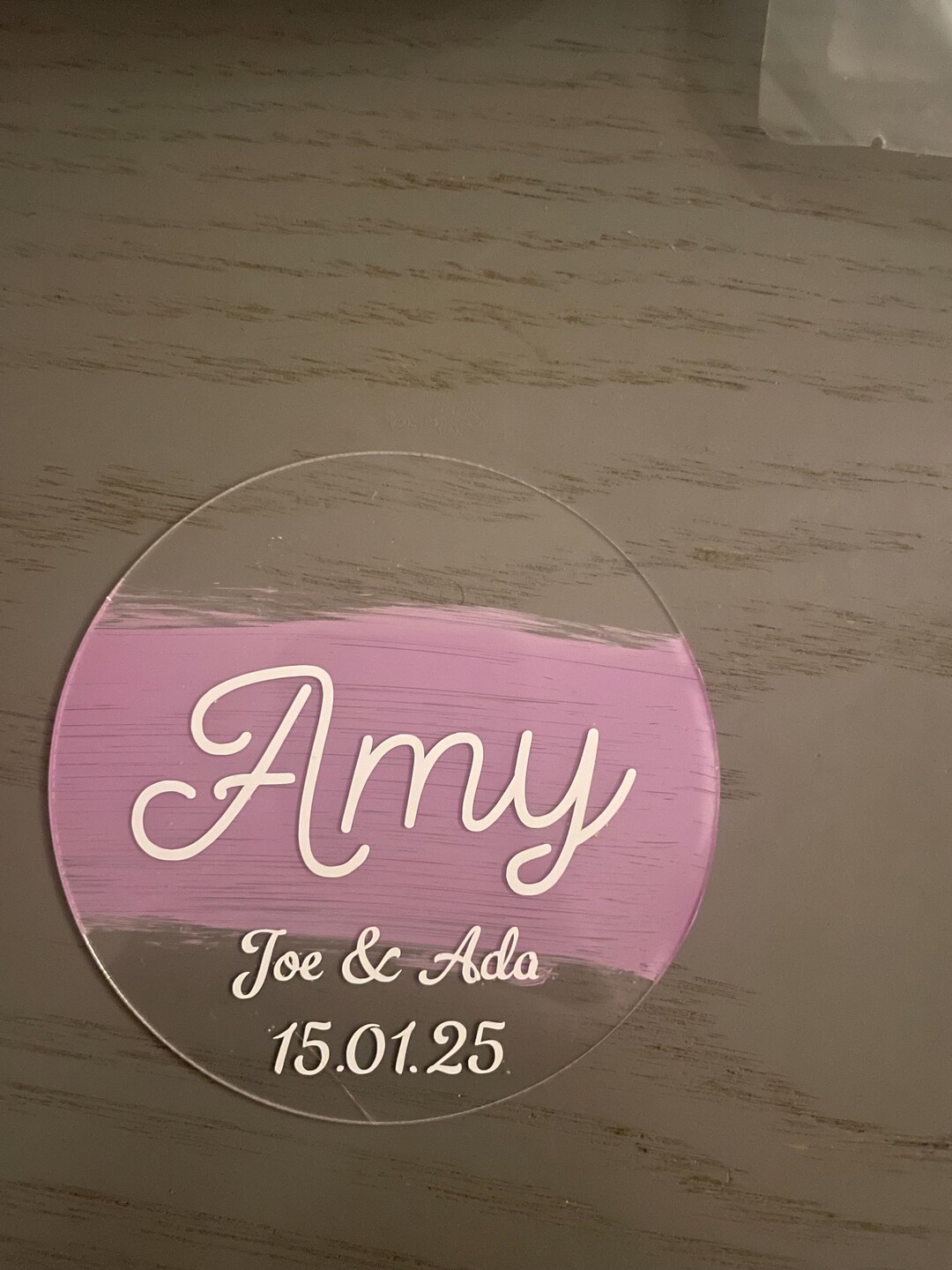 Personalized Acrylic Wedding Place Setting: Hand-painted Name Plate - Etsy