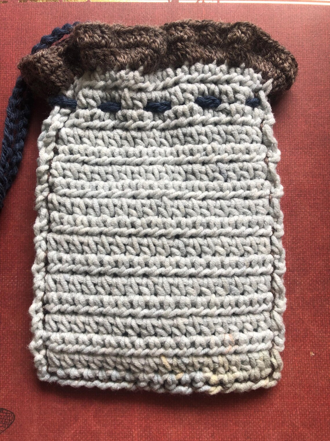 Crochet Mushroom Drawstring Bag - Etsy