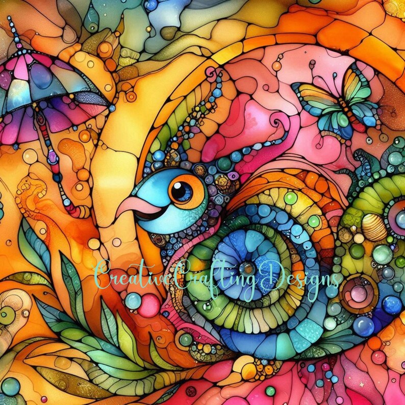 10 Whimsical Summer Stained Glass Images for All Your Crafting Projects ...