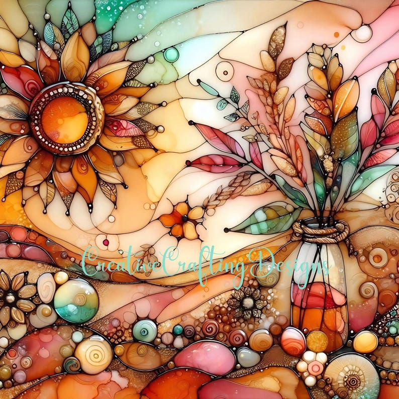10 Whimsical Summer Stained Glass Images for All Your Crafting Projects ...