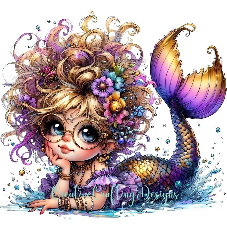12 Colorful and Whimsical Mermaid Images for All Your Crafting Projects ...