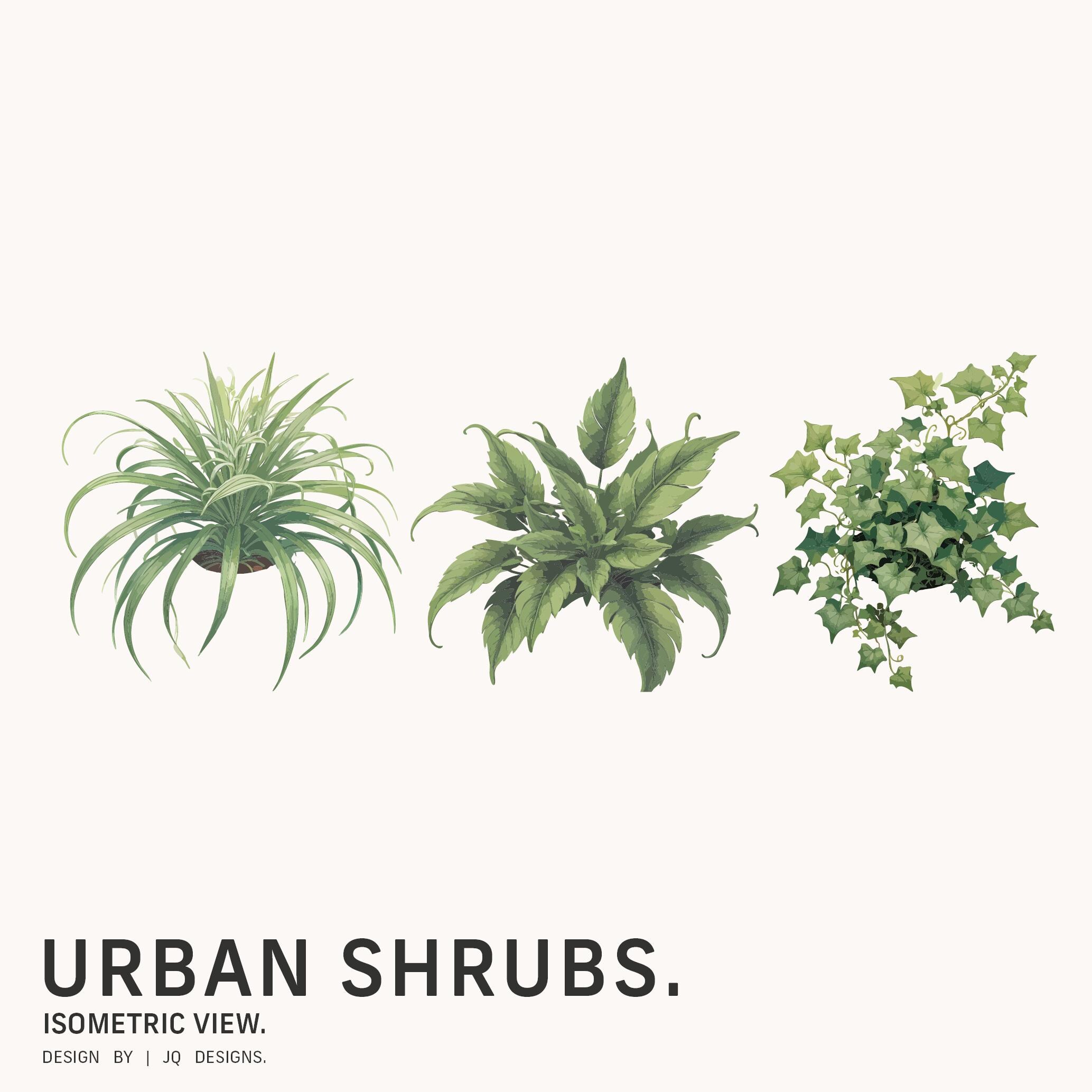 Set of 16 Isometric Shrub Vector Set – Instant Digital Download - Etsy