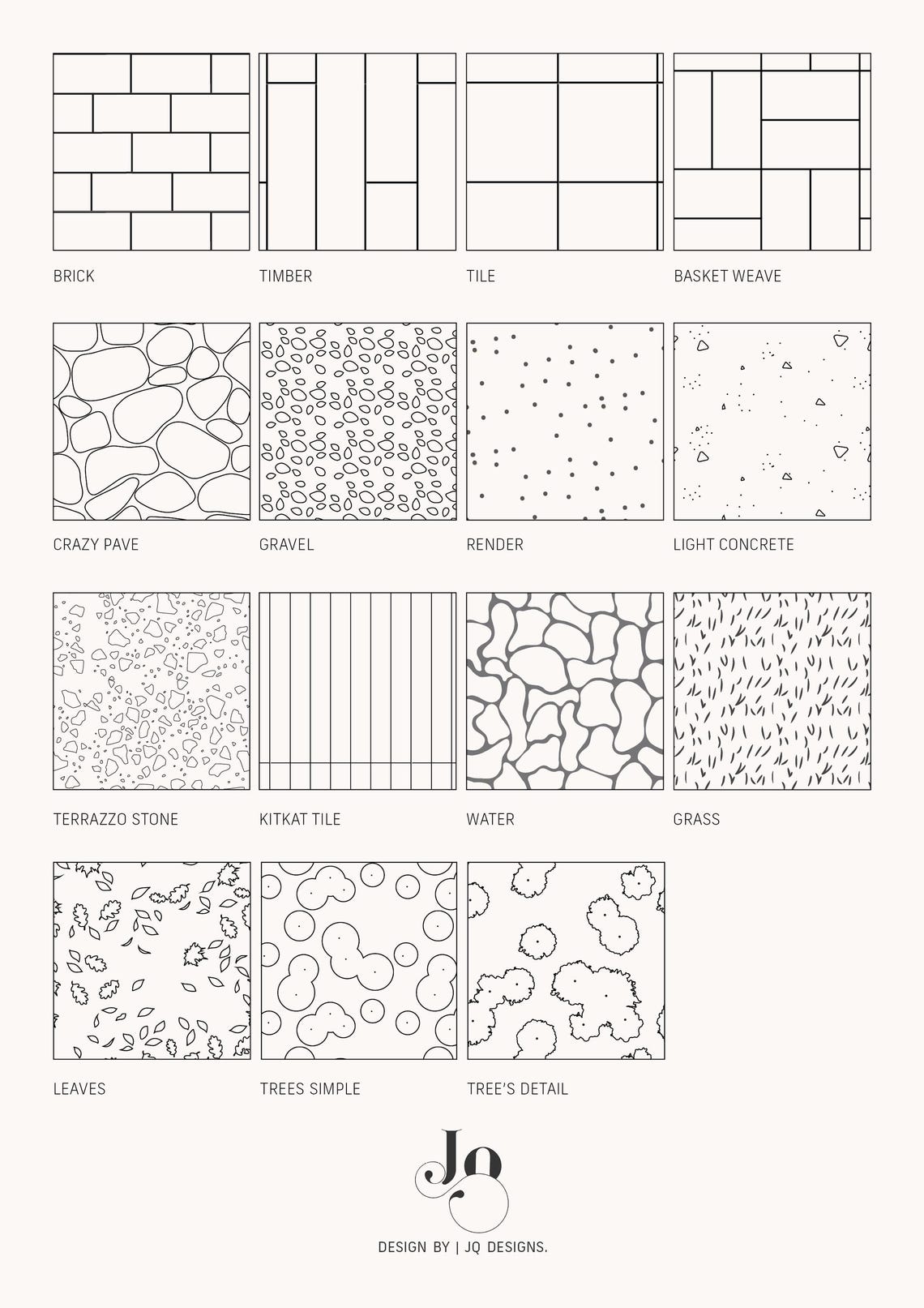20 Organic Vector Textures | Seamless CAD Patterns (digital Download ...
