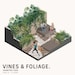 Set of 16 Isometric Vine Vector Set - Instant Digital Download - Etsy