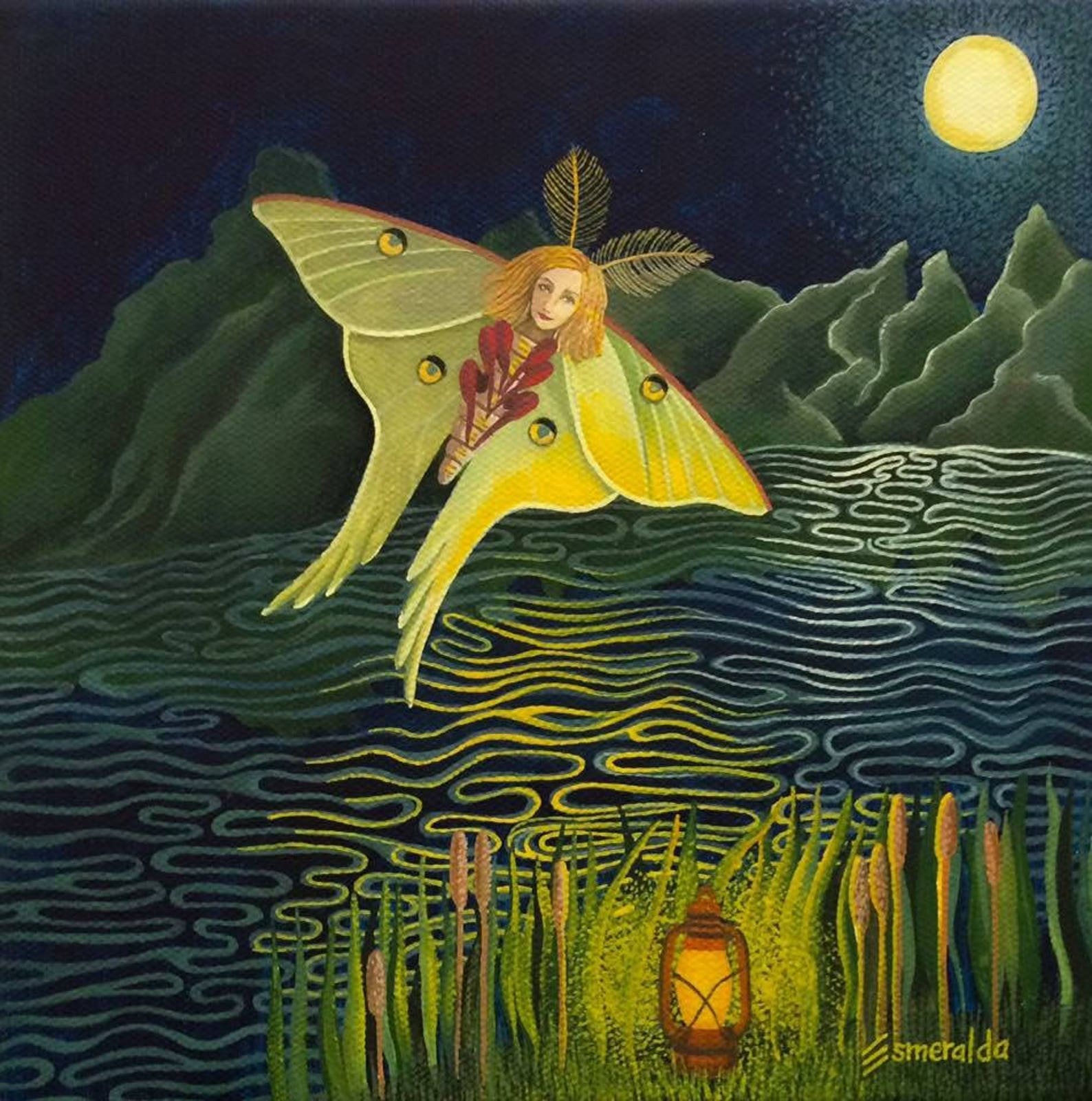 Flight of the Luna Moth Print - Etsy