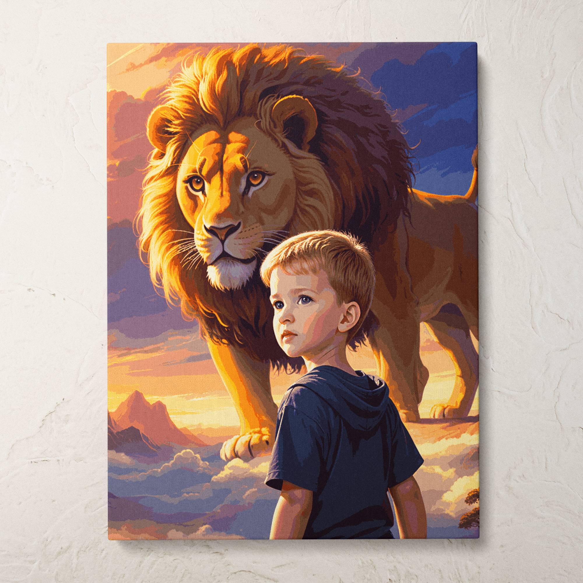 Lion Paint by Numbers, Animal Coloring Pages, Color by Numbers, Adults ...