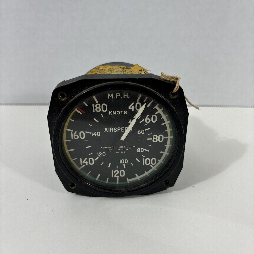 Vintage Aeromarine Instrument Co. Type 544 Airspeed Indicator Marked ...