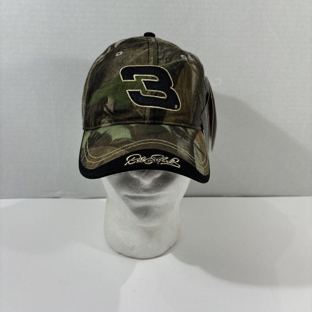 Vintage Dale Earnhardt Cap No 3 Camo Hat Realtree NASCAR Chase ...