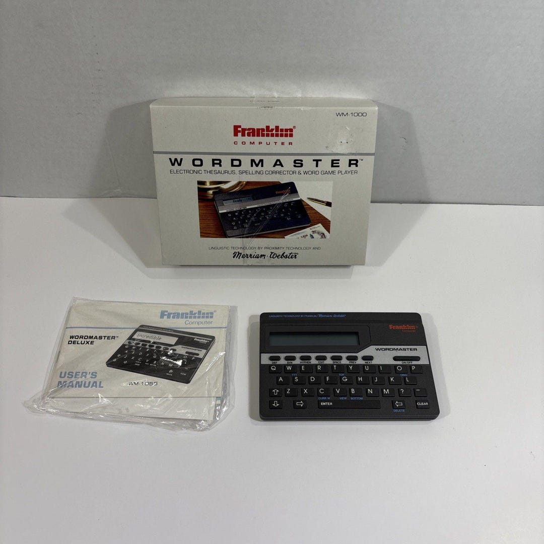 Franklin Word Master Wordmaster Deluxe WM-1000 Vintage Tested - Etsy