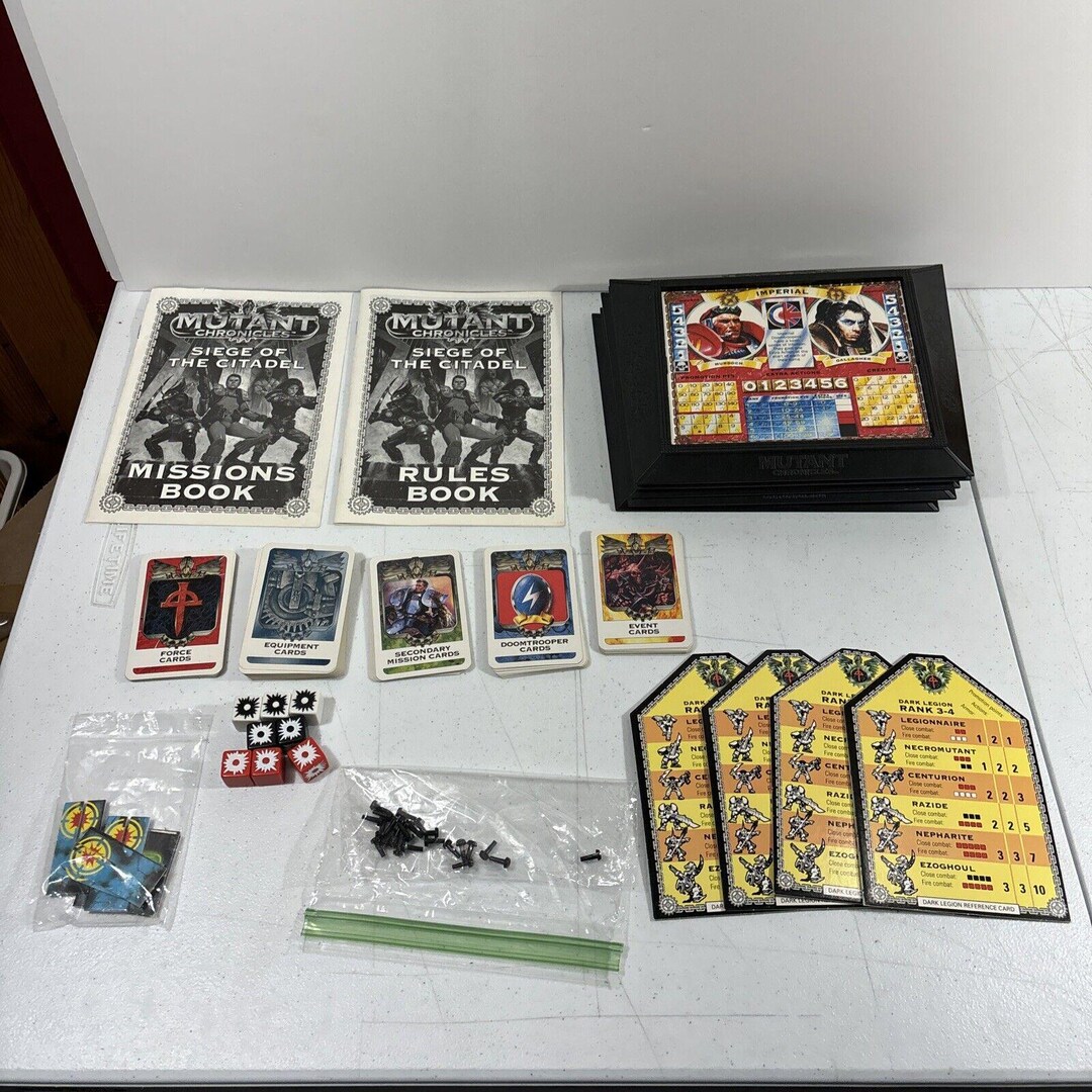 Mutant Chronicles Siege of the Citadel Board Game Pieces Not Complete ...