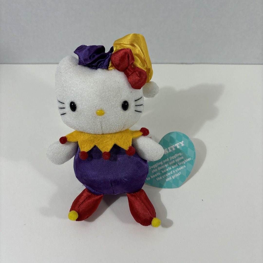Vintage 1999 Hello Kitty Jester Clown Bean Bag Plush 6 NWT - Etsy