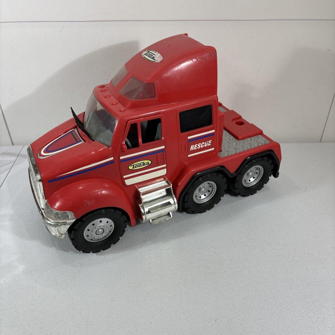 2004 Tonka Rescue Truck Semi Truck Cab Lights & Sirens Work 15x10 Fun ...