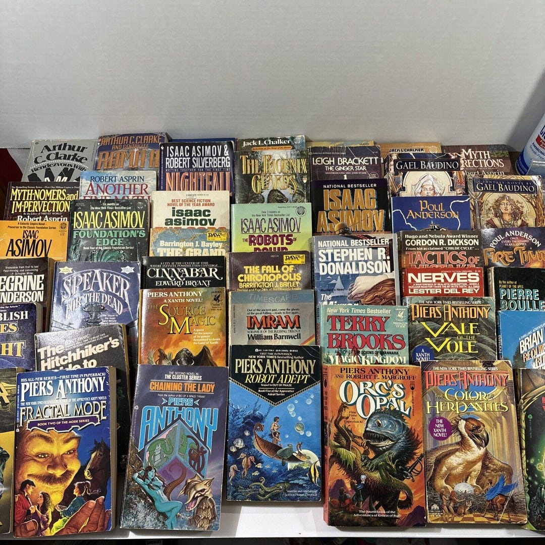 Huge Lot of 44 Fantasy Books Mixed Author Vintage Pbs Anthony Chalker ...