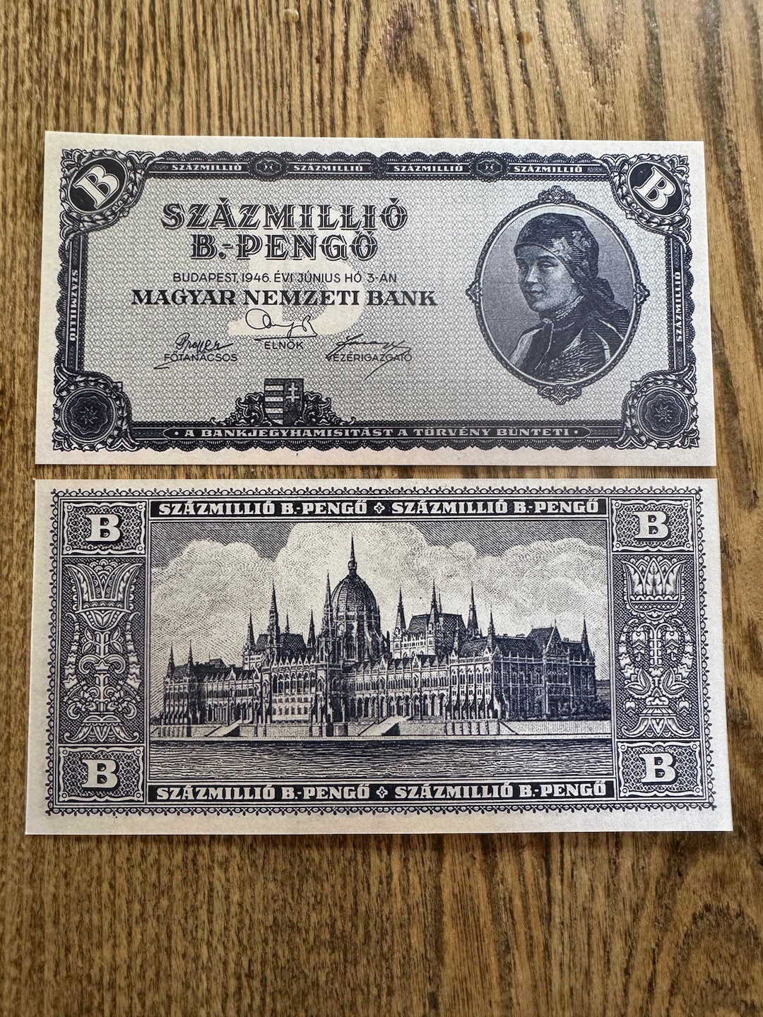 Hungarian 100 Quintillion, 1946 B-pengo, P-131, Uncirculated - Etsy