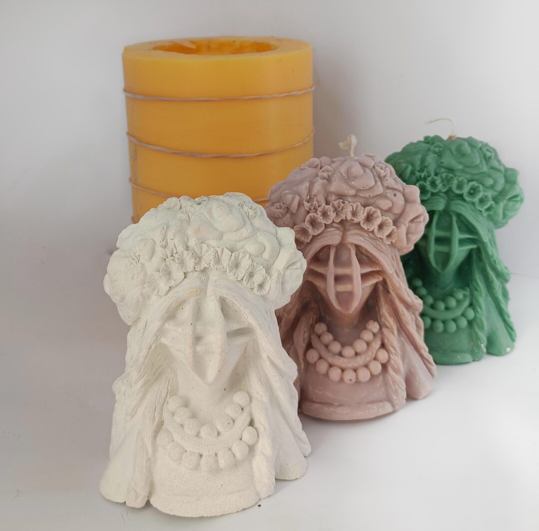 Ukrainian Motanka Candle Mold | Silicone Mold for Wax, Gypsum, Resin ...