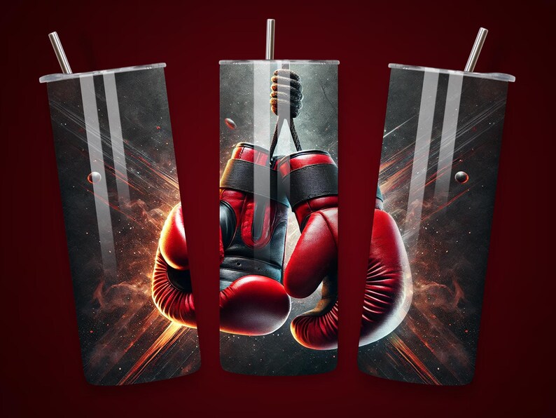 BOXING GLOVES 20oz Skinny Tumbler Wrap PNG, Seamless Design, 20oz ...