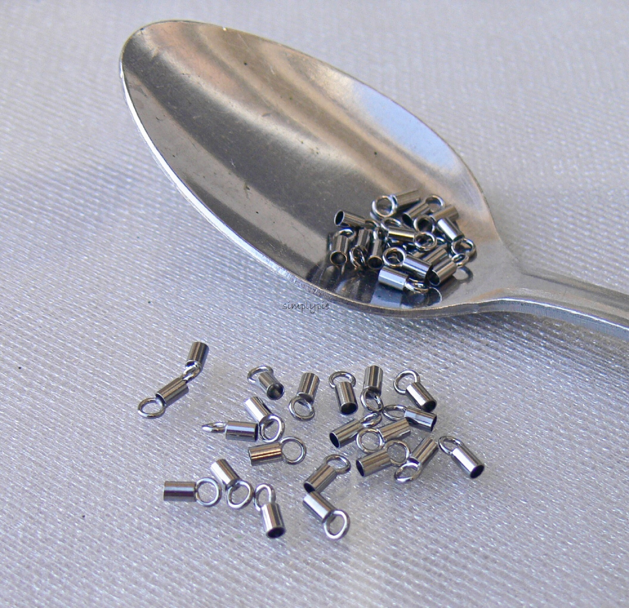 Crimp Tubes with Loop 20 Pcs Ur Pick Gold Silver Antiqued | Etsy