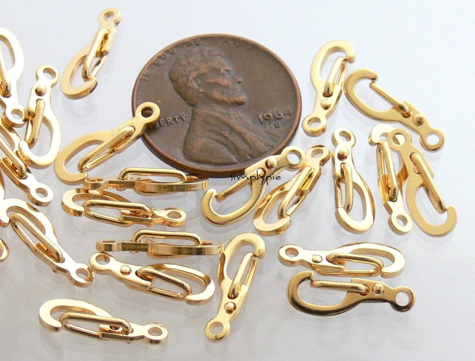 Brass Lobster Claw Clasps: Gold Plated Self-closing Jewelry Findings ...