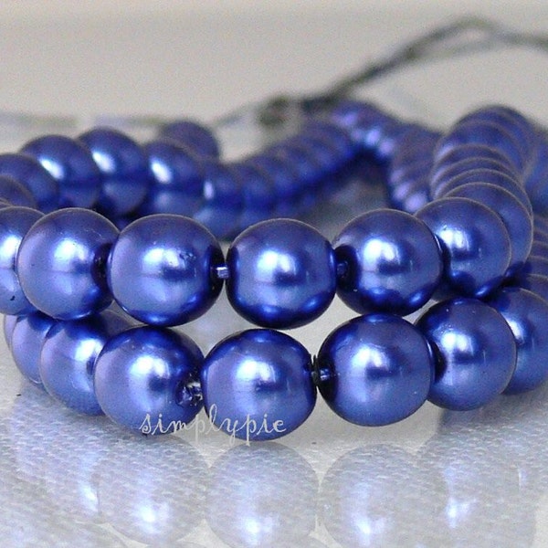 Royal Blue Pearls - Etsy