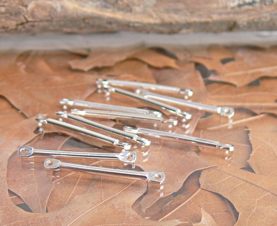 Findings Jewelry & Beauty Connectors 6 Twisted Textured Bar Connectors ...