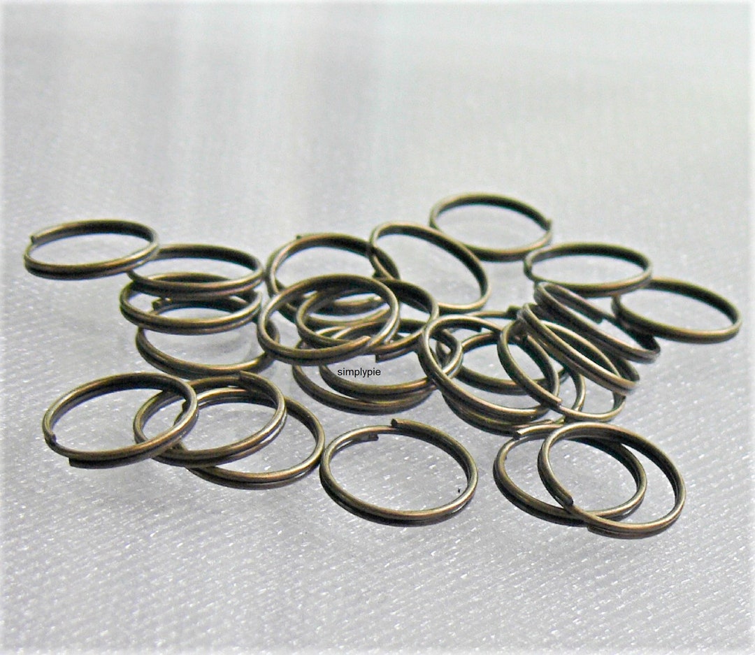 Antiqued Brass Split Rings Splitrings 12mm 50 Pcs - Etsy