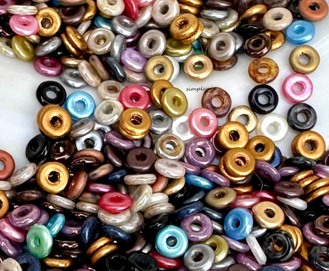 Czech Glass Obeads: Donut Ring Beads, 100 Pcs #2.67G - Etsy