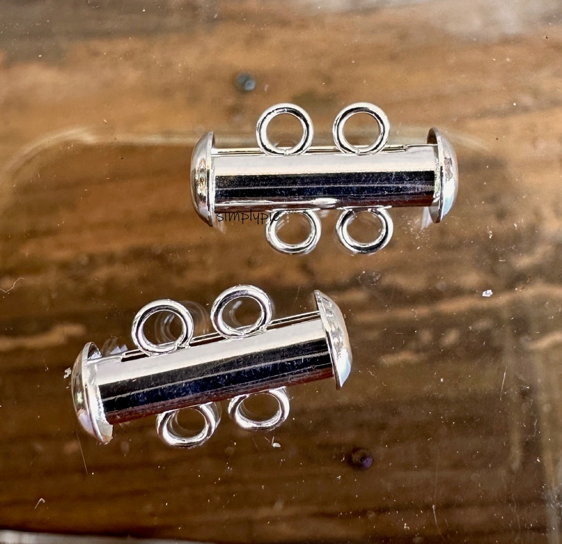 2-loop Silver Slide Lock Clasps 2 Multi Strand Clasps Closure - Etsy
