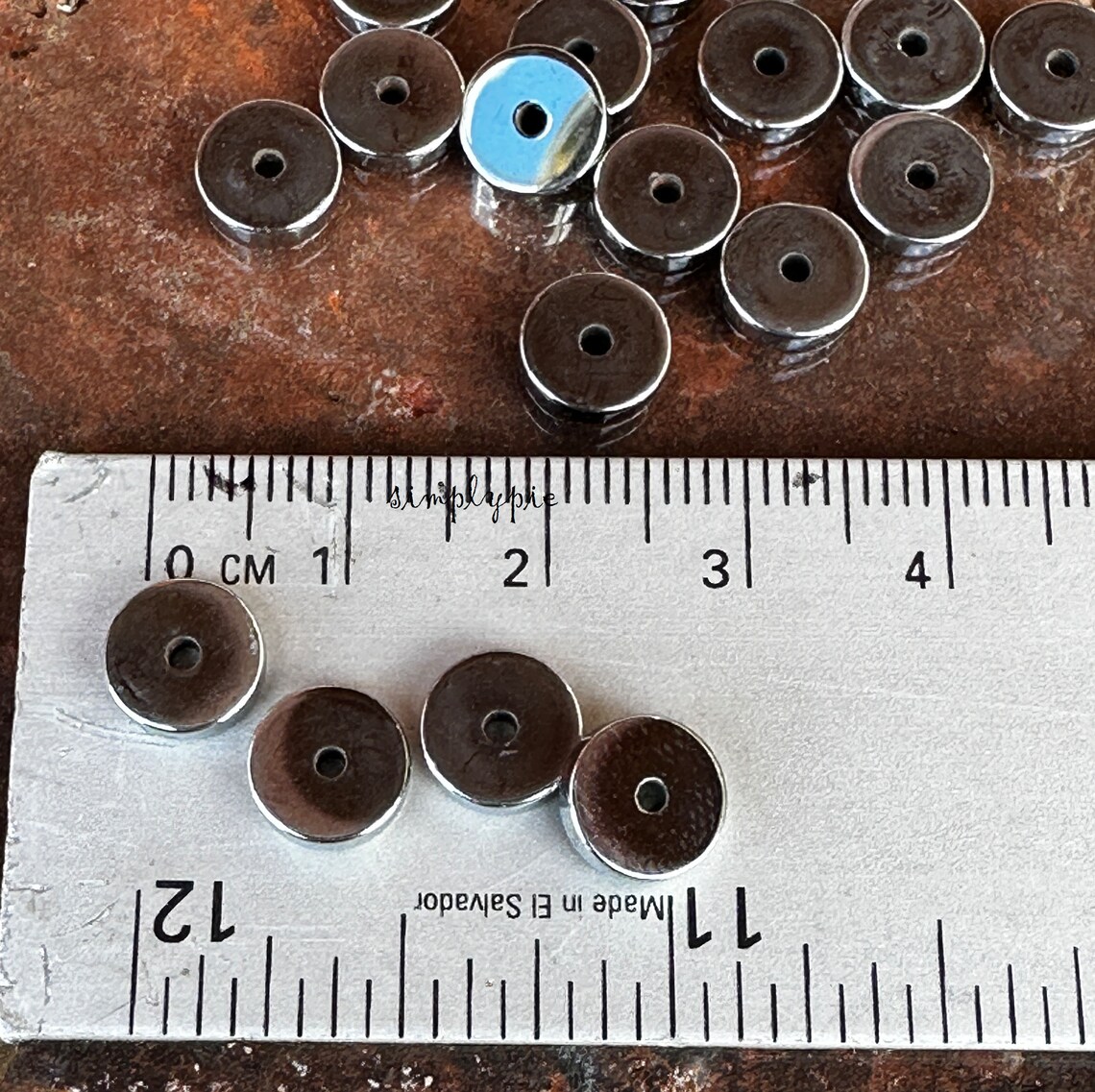 Steel Flat Disc Czech Beads 8x2mm 40 Pcs #GARROND - Etsy