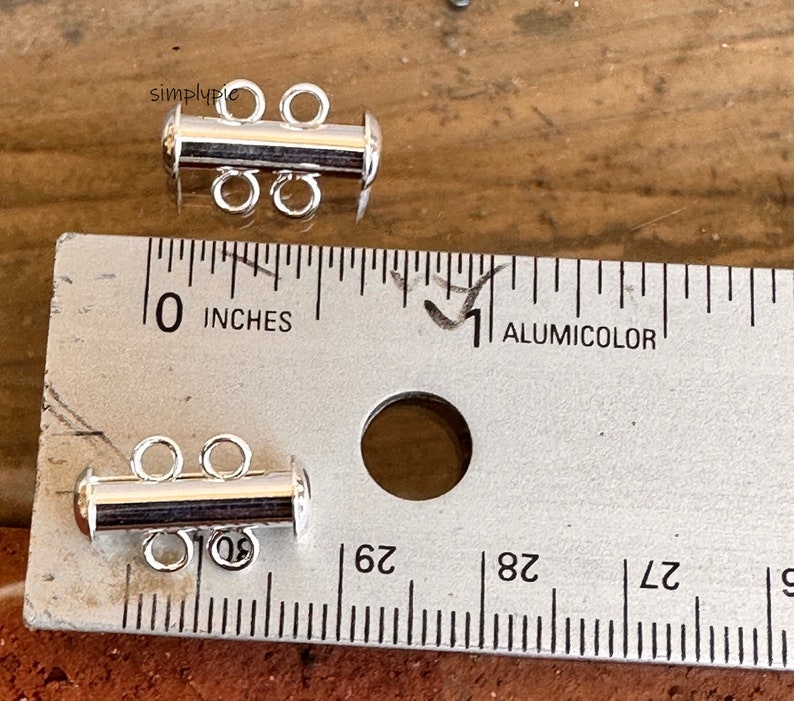2-loop Silver Slide Lock Clasps 2 Multi Strand Clasps Closure - Etsy