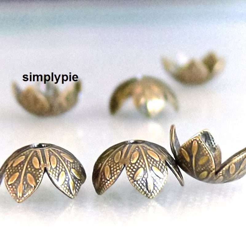 Leaf Bead Caps - Etsy