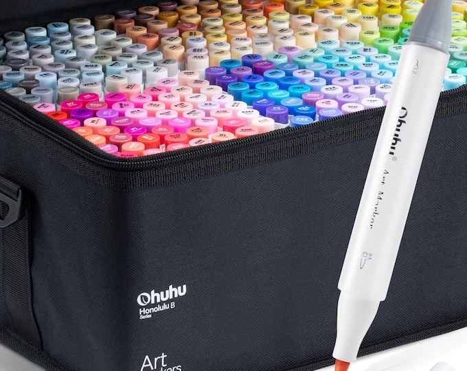 Digital PDF Ohuhu Honolulu 320 Colors Art Marker Set Swatch Template ...