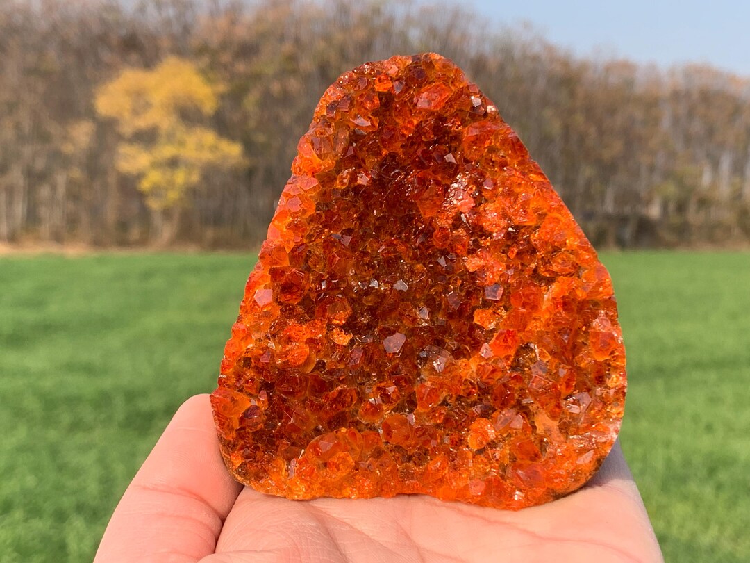 Yellow Geode Quartz Cluster,quartz Crystal,mineral Vug Specimen,crystal ...