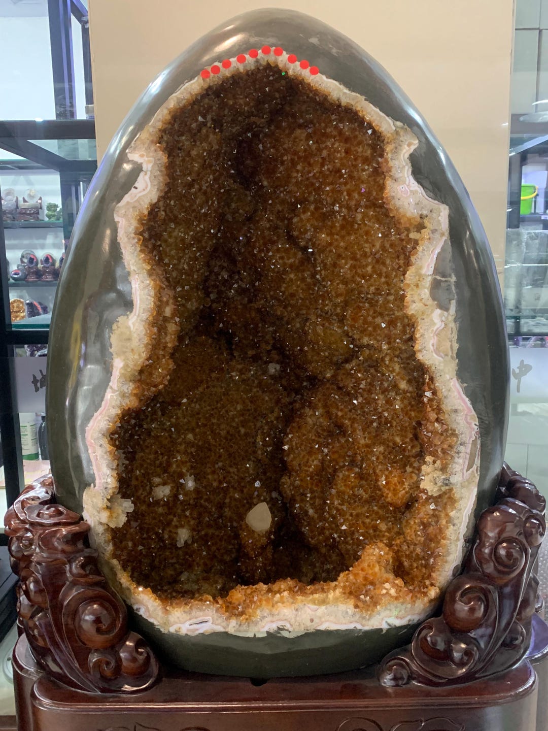 Gorgeous Large Citrine Geode Egg Crystal Specimen Cluster Crystal Home ...