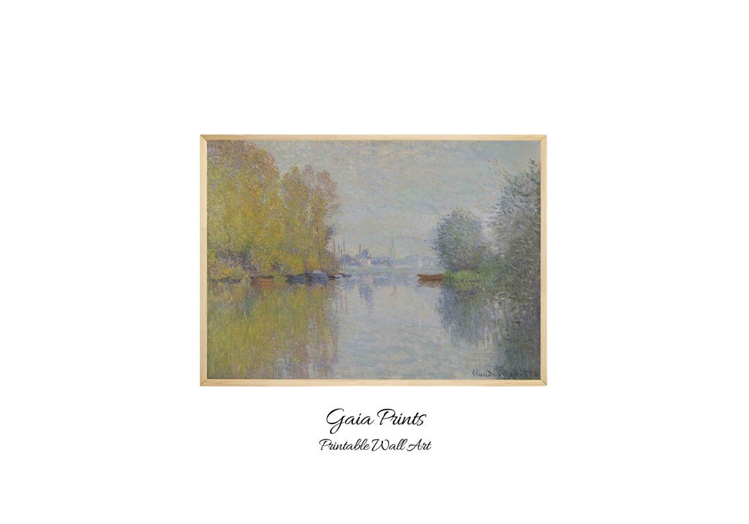 Claude Monet - Autumn on the Seine Poster, Claude Monet Artwork, 19th ...