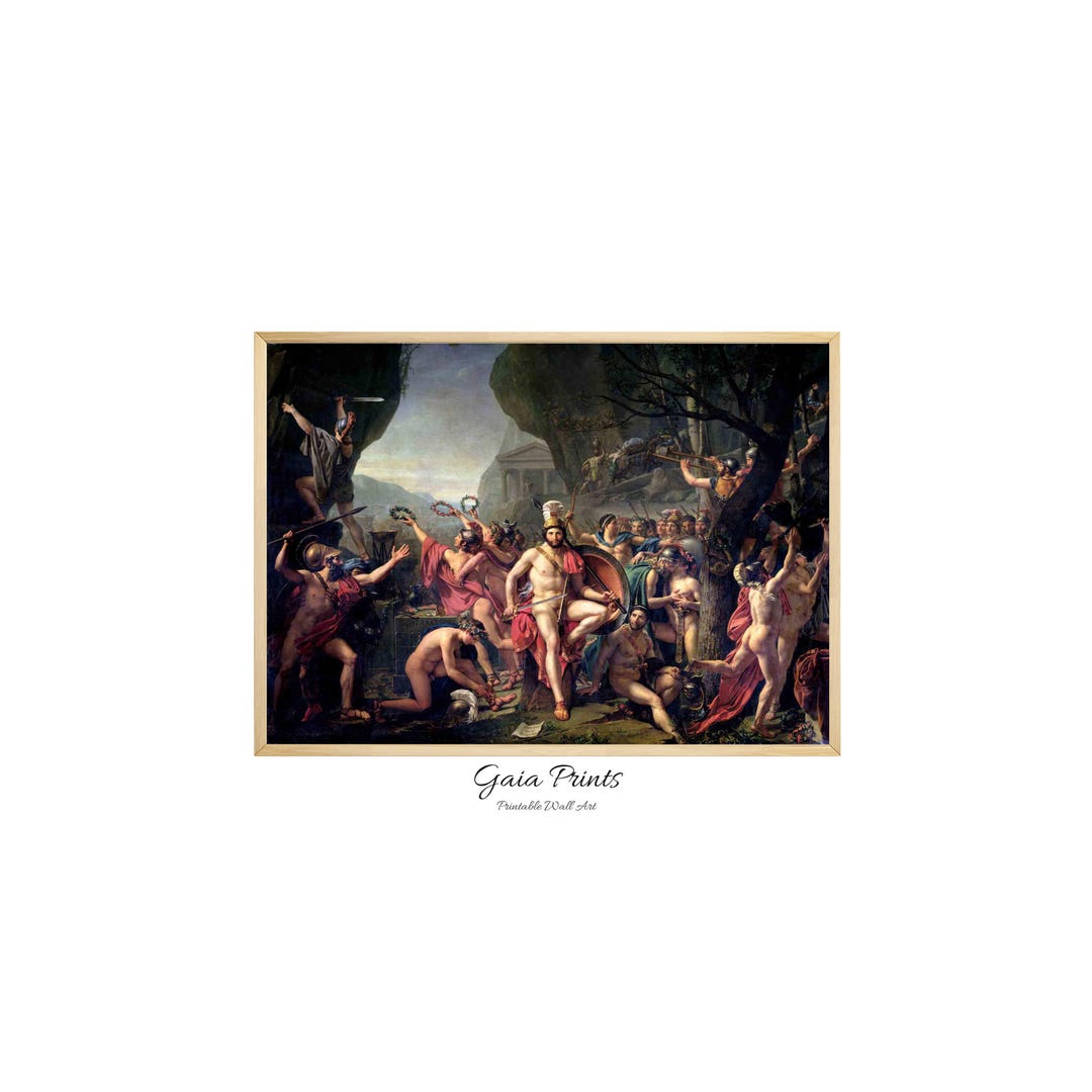 Leonidas at Thermopylae Jacques-louis David Art Print, Neoclassical ...