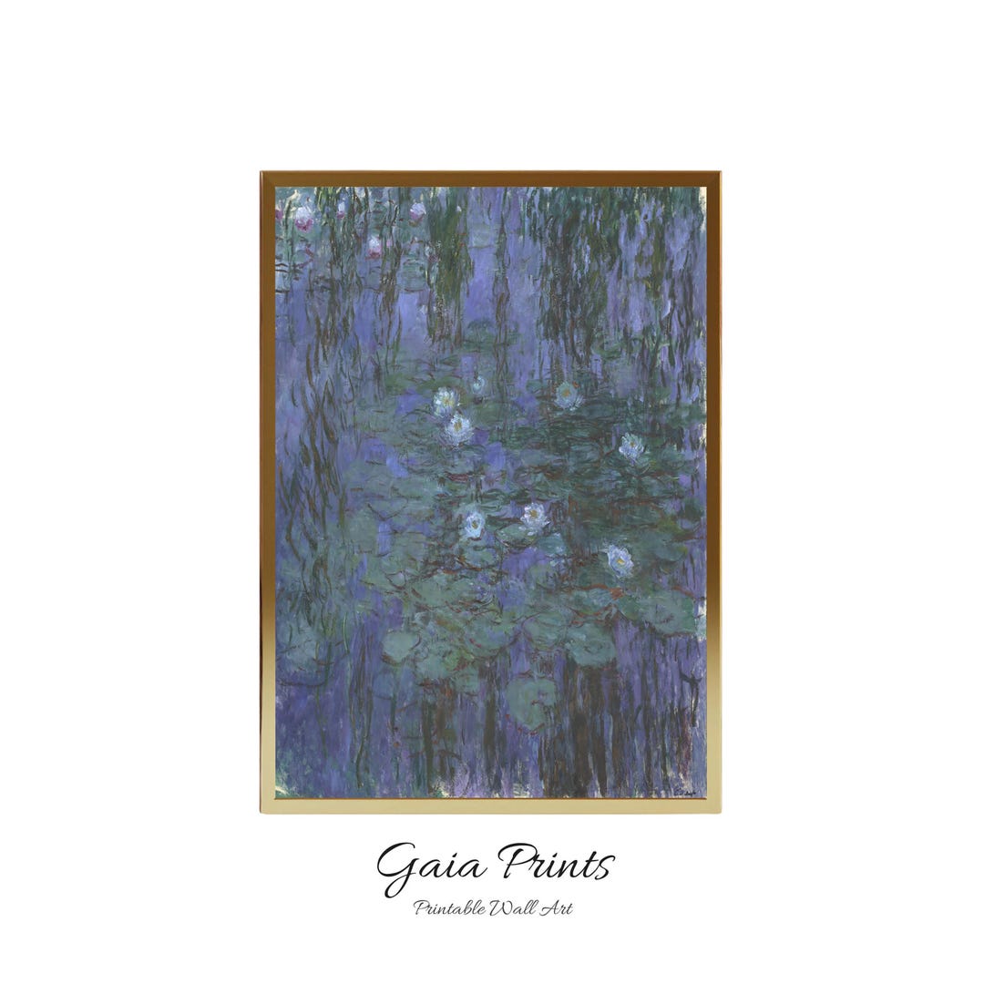 Claude Monet - Blue Water Lilies - Monet Art Print, Impressionist ...
