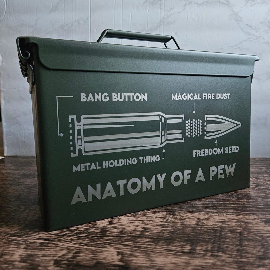 Anatomy of a Pew 50 Cal Green Ammo Box - Etsy