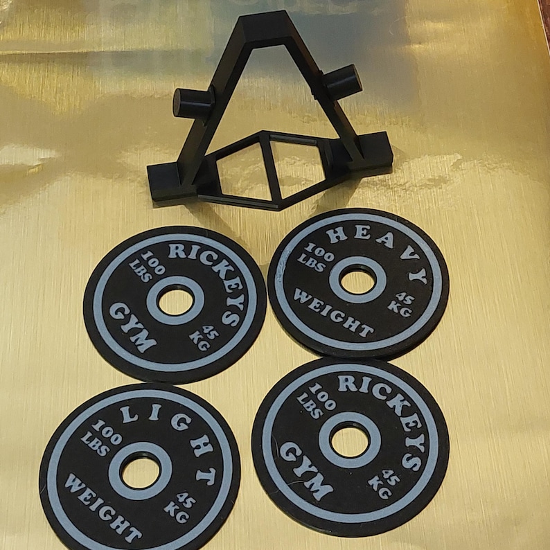 3D Printed Drink Coasters - Set of 4 Personalized or Pre-made Weight ...