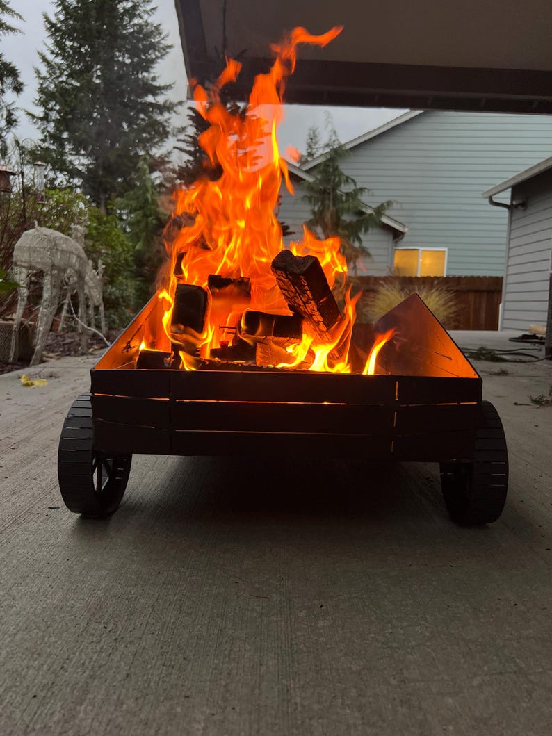 Cybertruck Firepit DXF Files, Metal Car Shaped Outdoor Fire Pit - Etsy