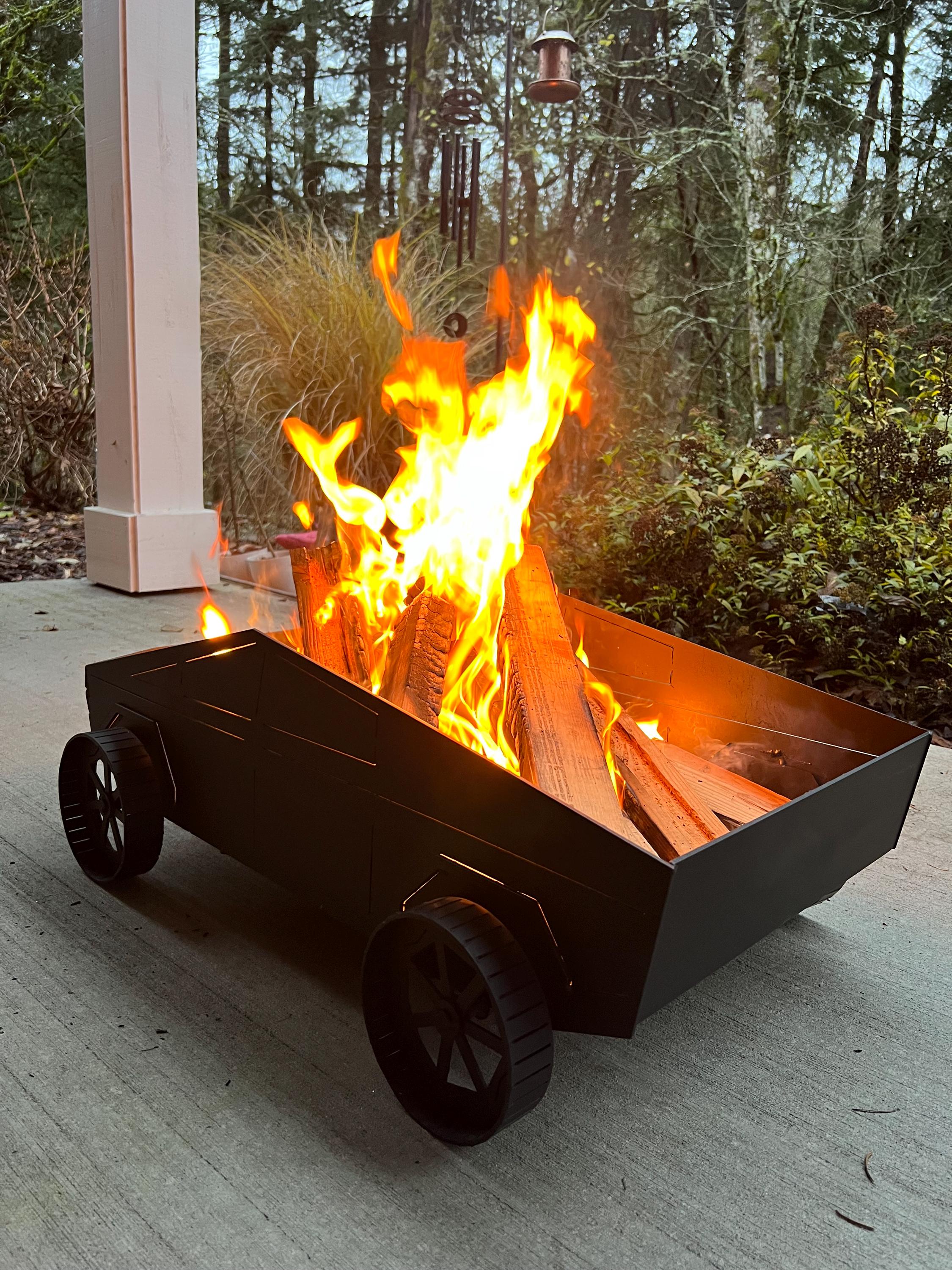 Cybertruck Firepit DXF Files, Metal Car Shaped Outdoor Fire Pit - Etsy