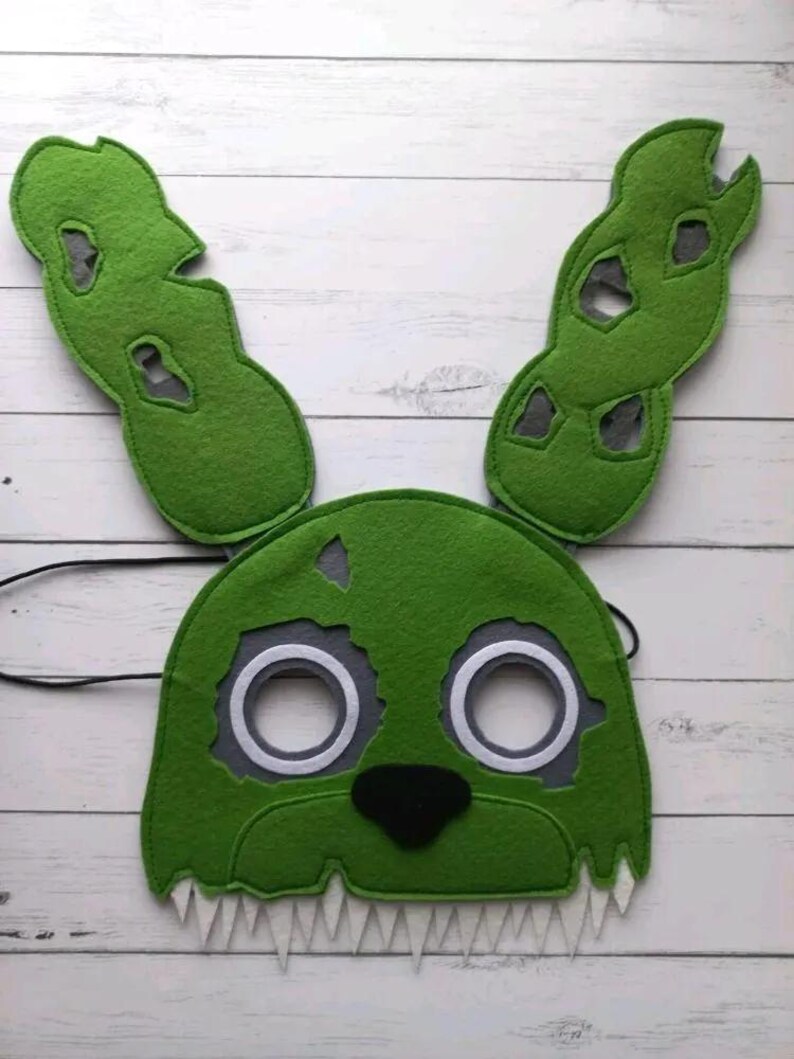 Springtrap FNAF Felt Mask, Five Nights a Freddy, FNAF Cosplay ...