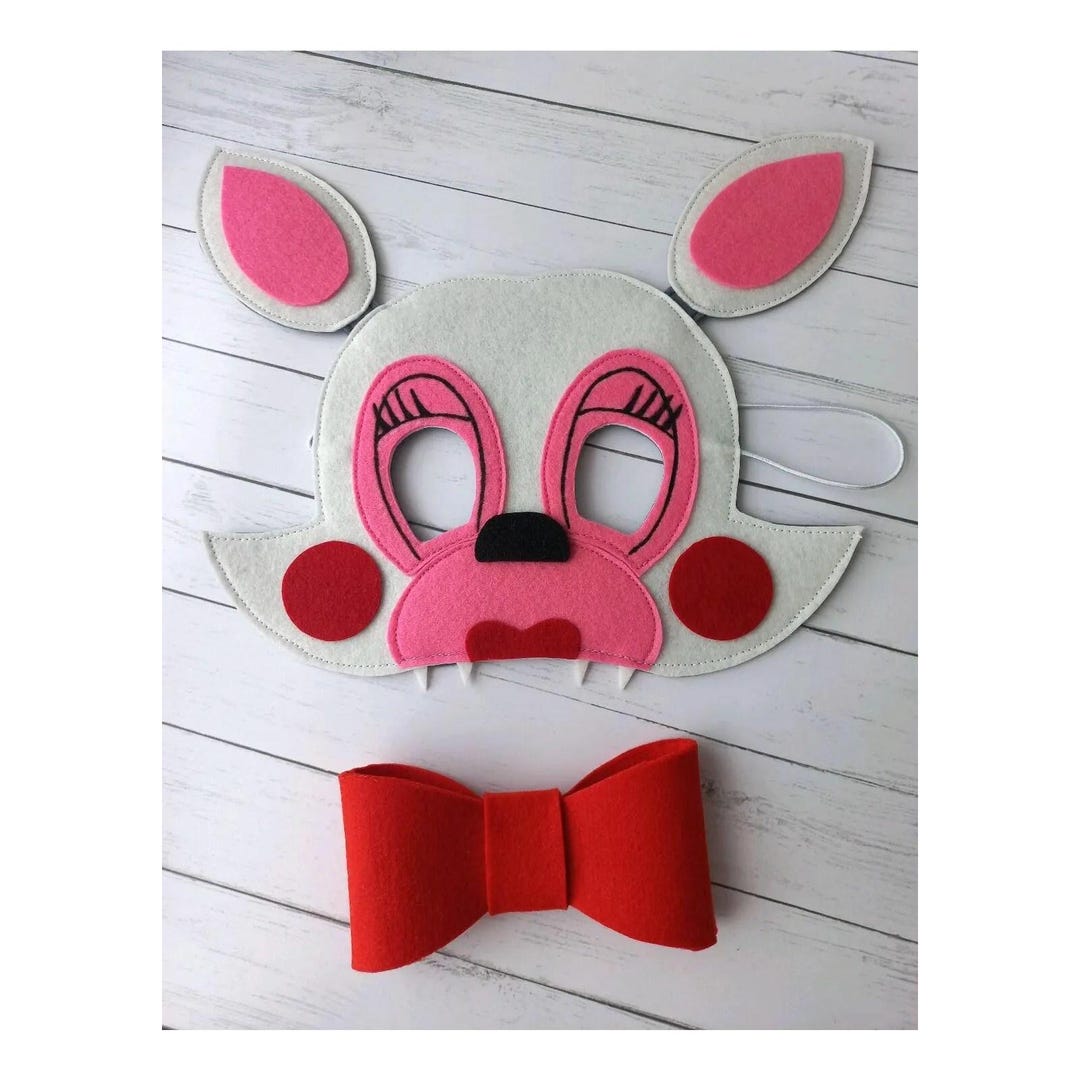 Funtime Foxy Felt Embroidered Mask, FNAF Mask, Dress-up Mask, Halloween ...