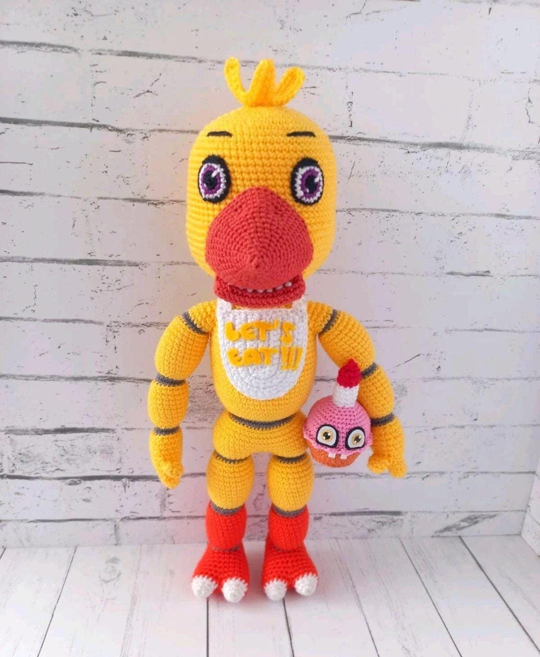 Chica FNAF Plush, Five Nights at Freddy's, Animatronic Plushie, Horror ...