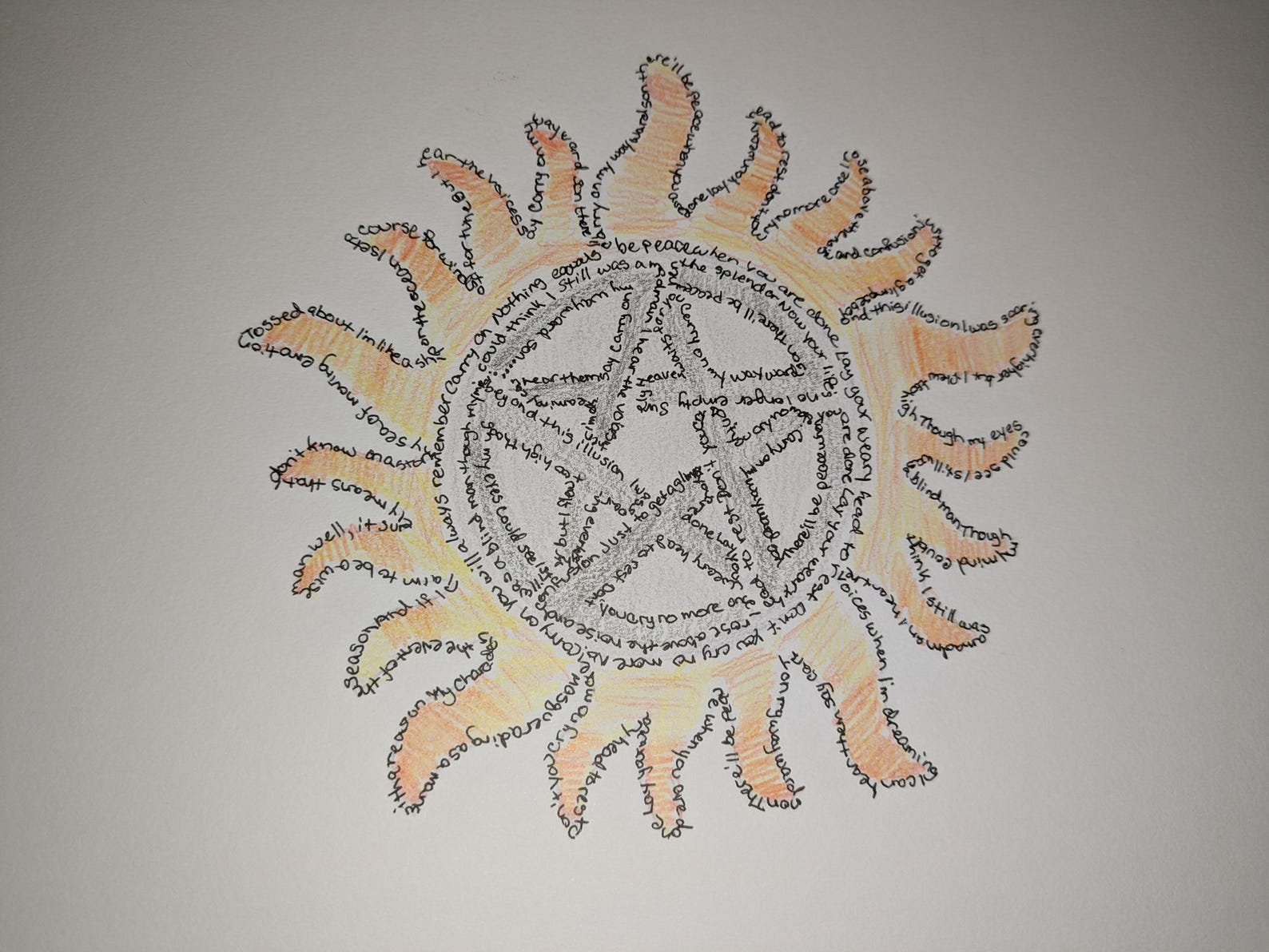 Anti-possession Symbol--carry On, Warm Colors - Etsy
