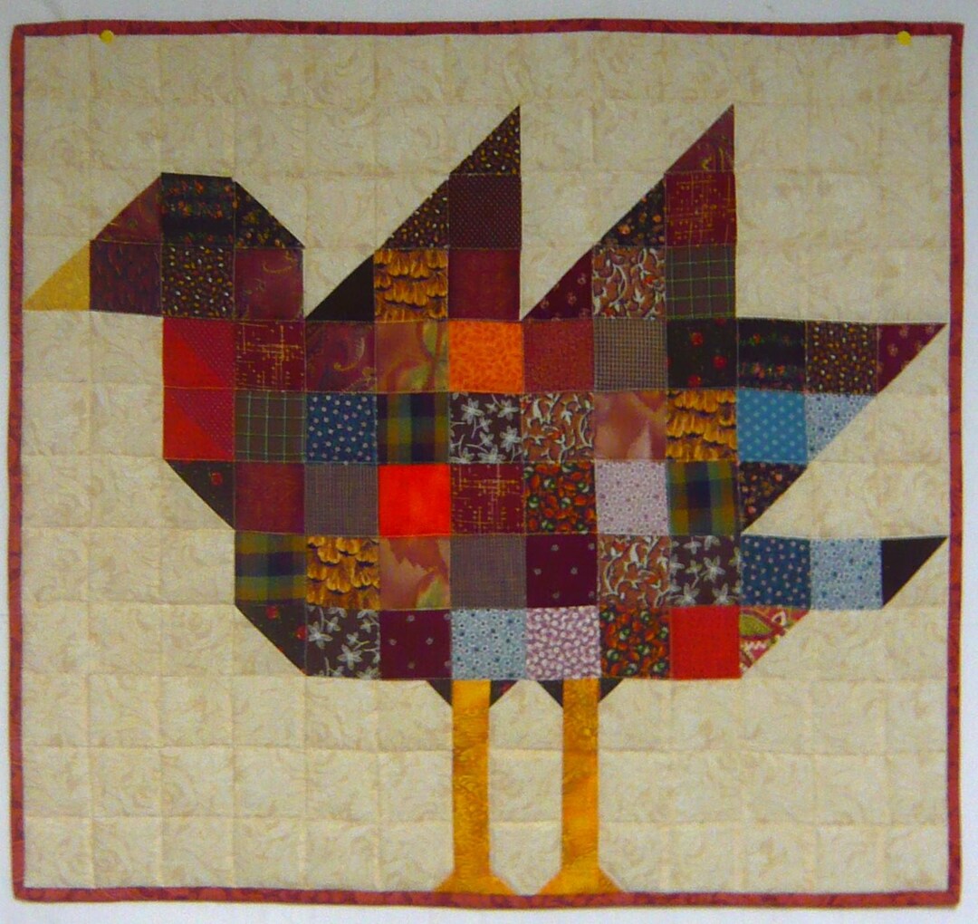Handcrafted Quilted Turkey Table Topper / Wall-hanging Patchwork - Etsy