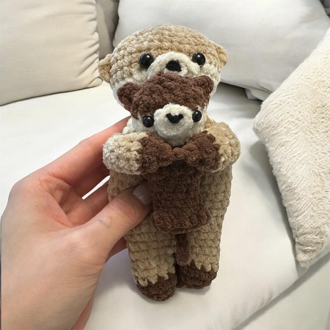 Otter Mama & Baby Crochet Pattern: No Sew Amigurumi (PDF Pattern) - Etsy