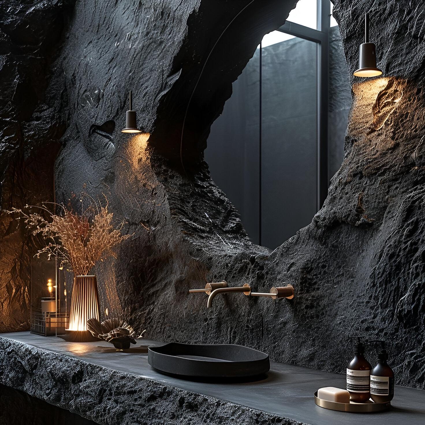 Rock Texture Mirror | Handcrafted | Distinctive Design | Natural ...
