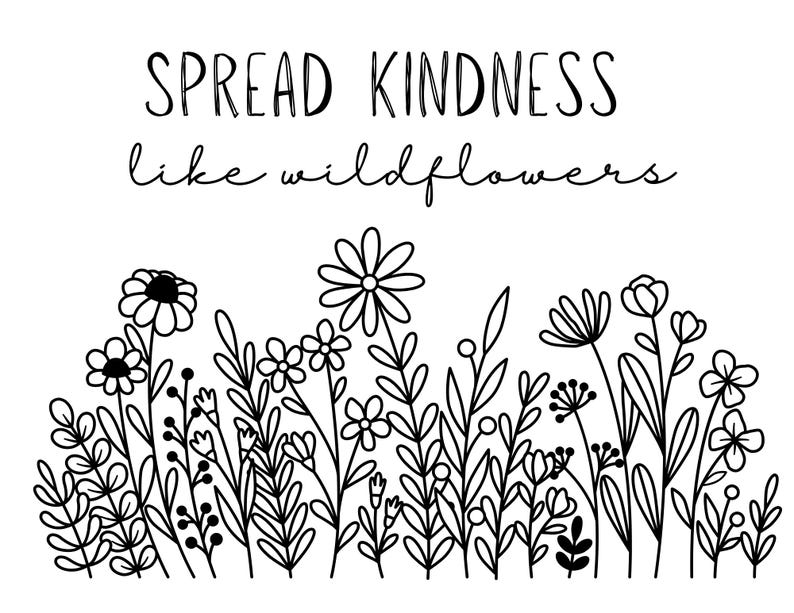 Kindness Coloring Pages - Etsy