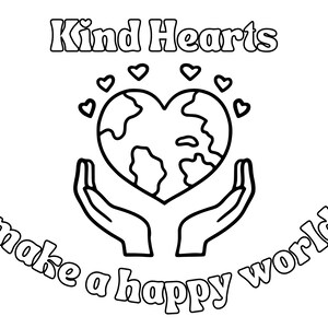Kindness Coloring Pages - Etsy